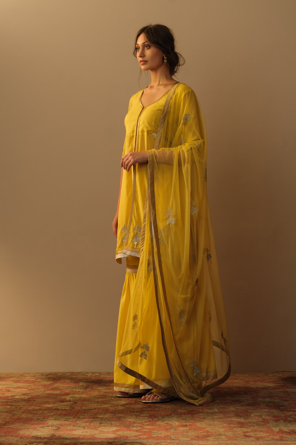 'Zard' gharara set | Mallika Mathur