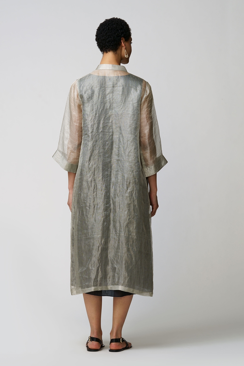 Neera' shrug kora cotton taupe | Mallika Mathur