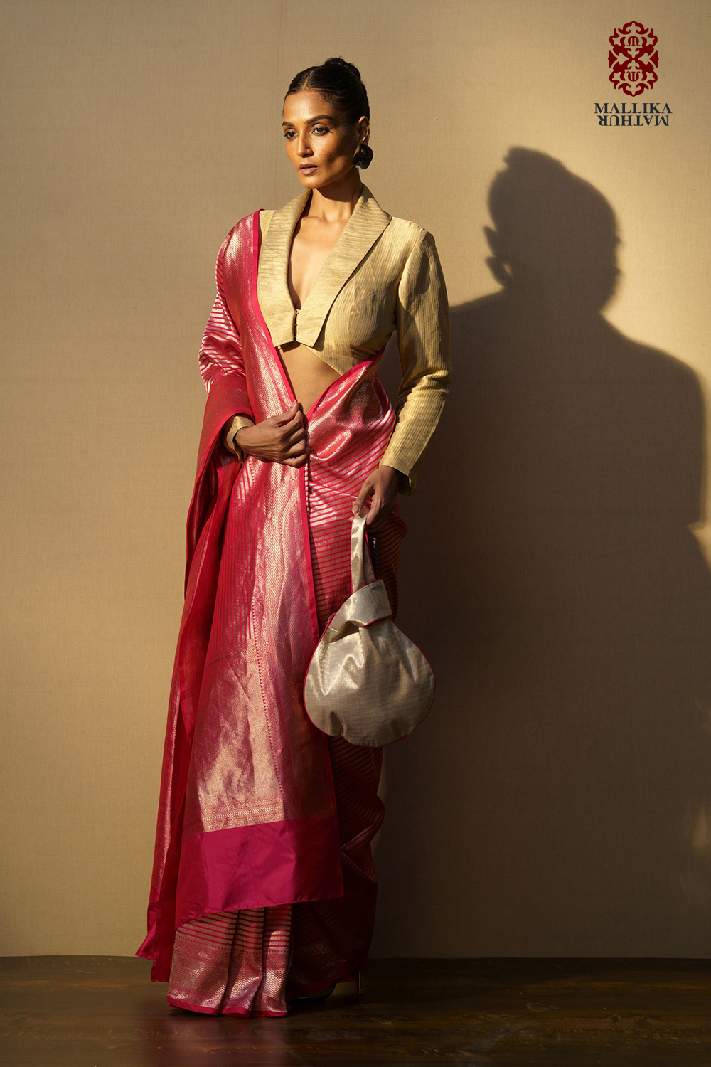 'Himari' gold tissue top | Mallika Mathur